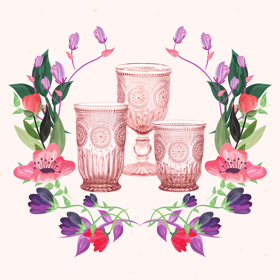Colored Glass Goblets – Yungala